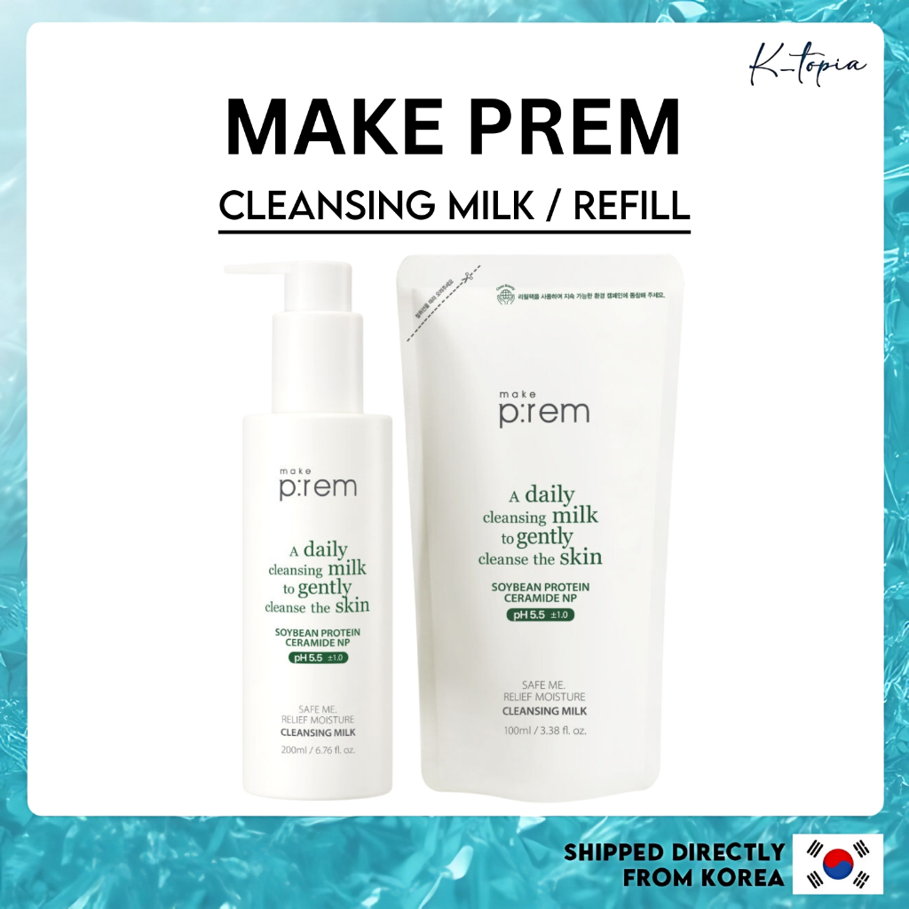 [MAKE P:REM] Cleansing milk 200ml/Refill 100ml/SET(Main 200ml+Refill ...