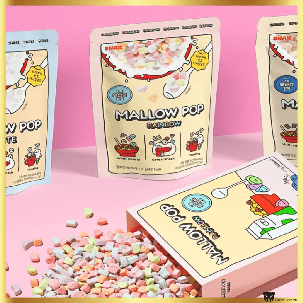 MALLOW POP Soft Korean Marshmallow Treat | Mini & Large Packs | Rainbow ...