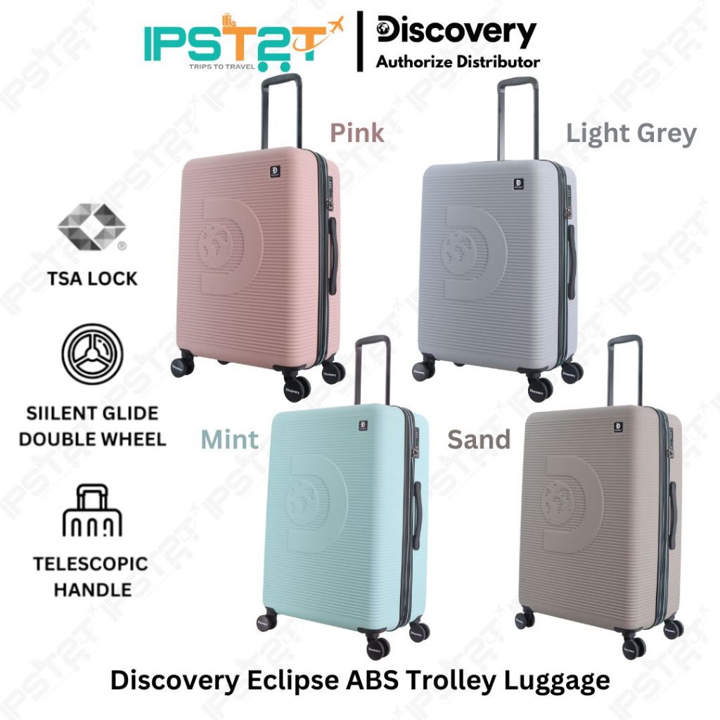 Discovery Eclipse ABS Trolley Luggage All Sizes | Shopee Singapore