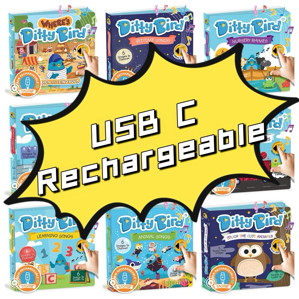 Ditty Bird Children Sound Books USB C Rechargeable | Shopee Singapore