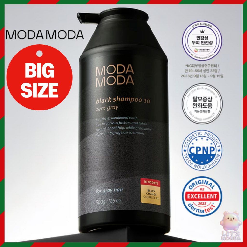 [MODA MODA] Zero Gray Black Shampoo 10 Big Size 500g – For Natural Gray ...