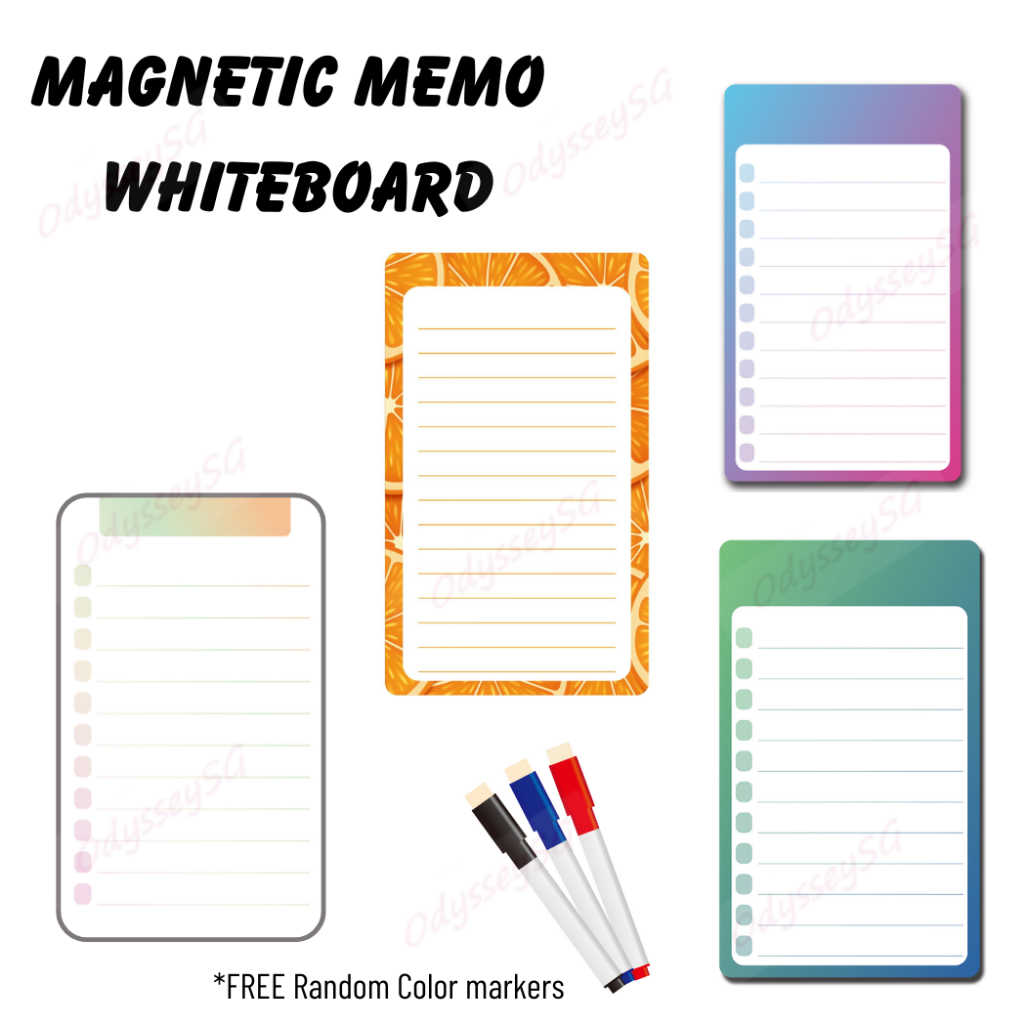 Magnetic Memo Whiteboard +3 Dry Erase Markers – Fridge Message Board ...