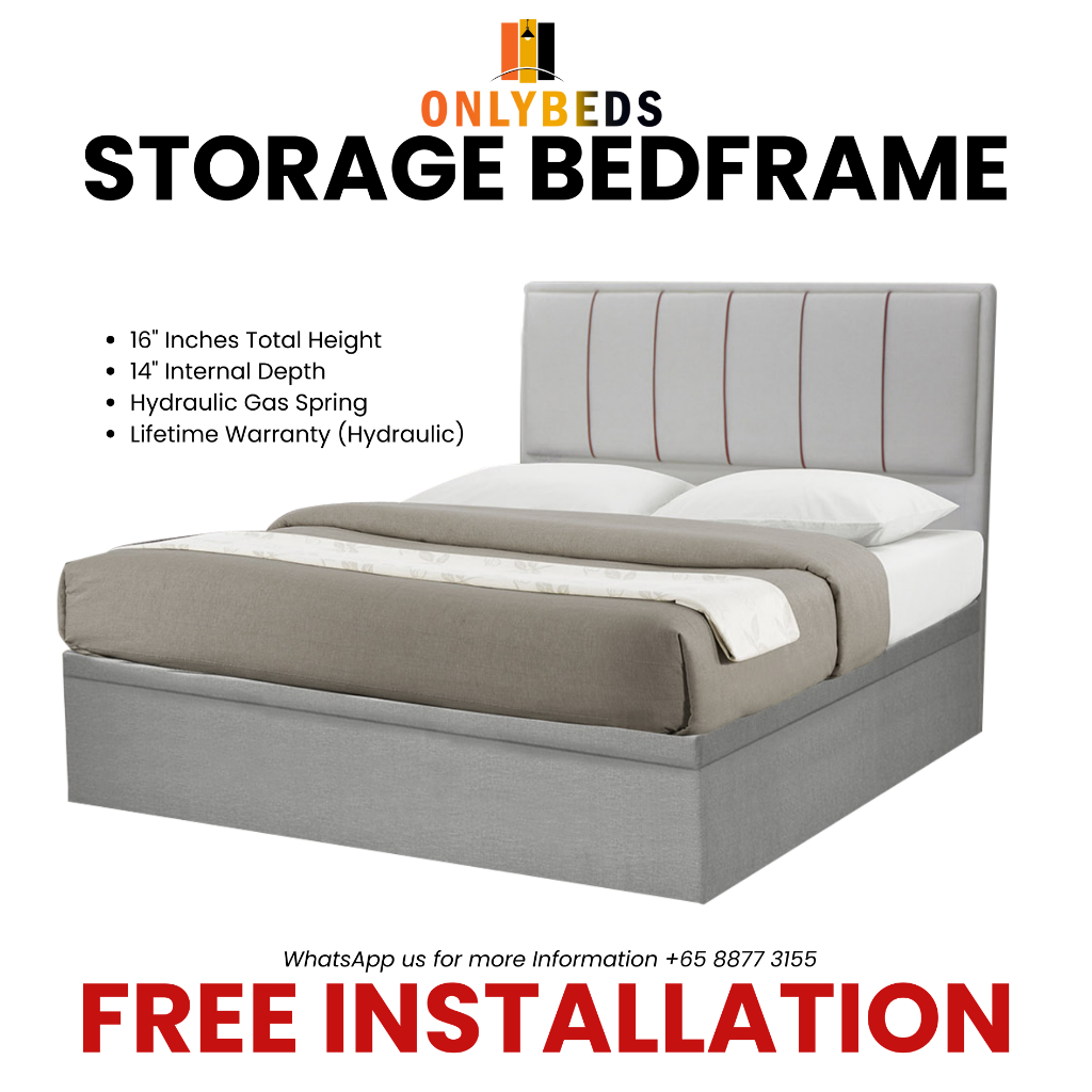 16 Inches Storage Bed 12 - Velvet - Available in single/supersingle ...
