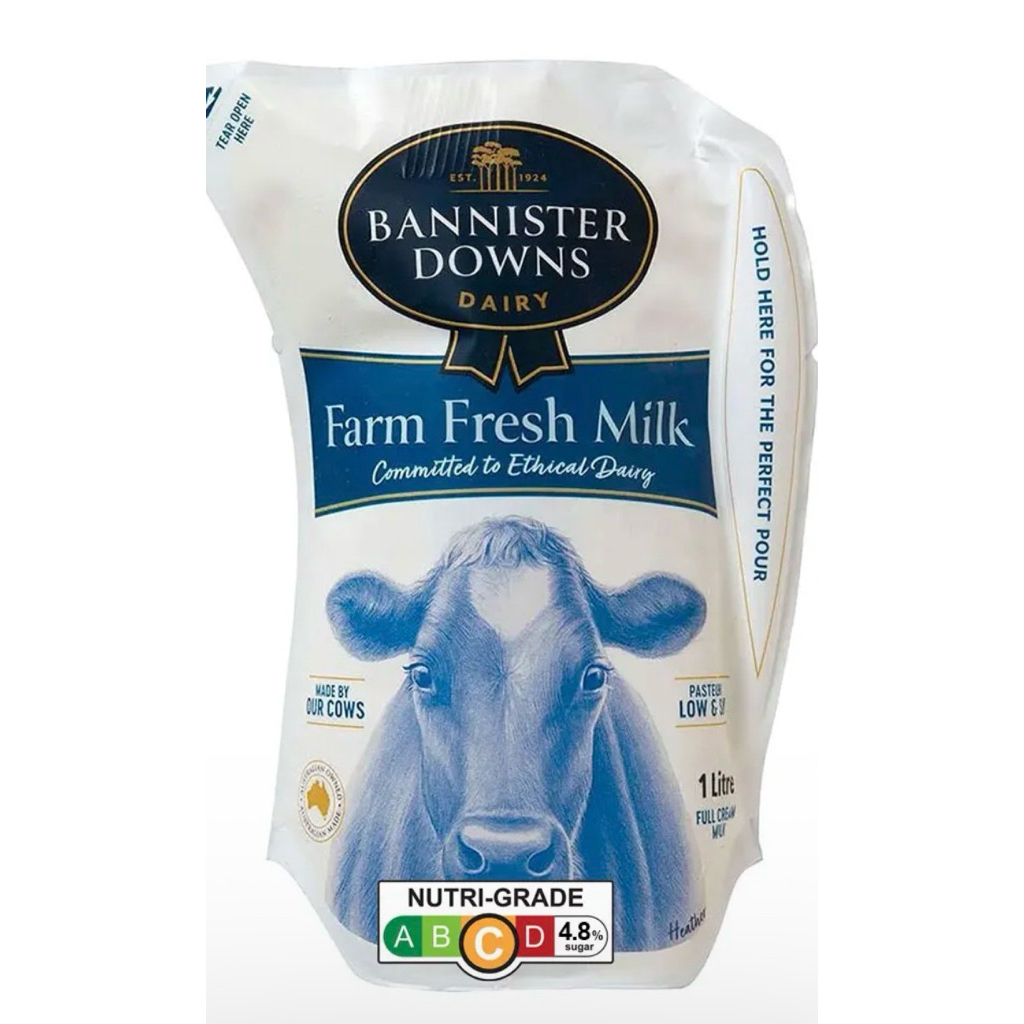 Bannister Downs Dairy Fresh Milk - Full Fat 1L | Shopee Singapore