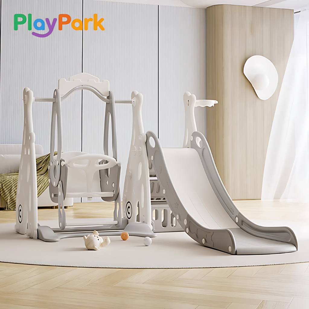 Playpark 2 In 1 Kids Slide Swing Indoor Toddler Playground Play Set ...