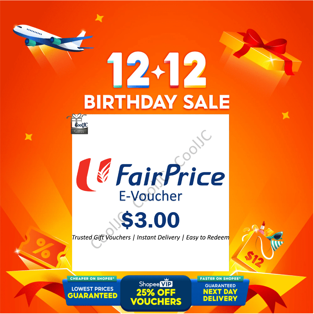 NTUC Fairprice E-Voucher $3 Shopee Inbox Same Day Delivery NTUC ...