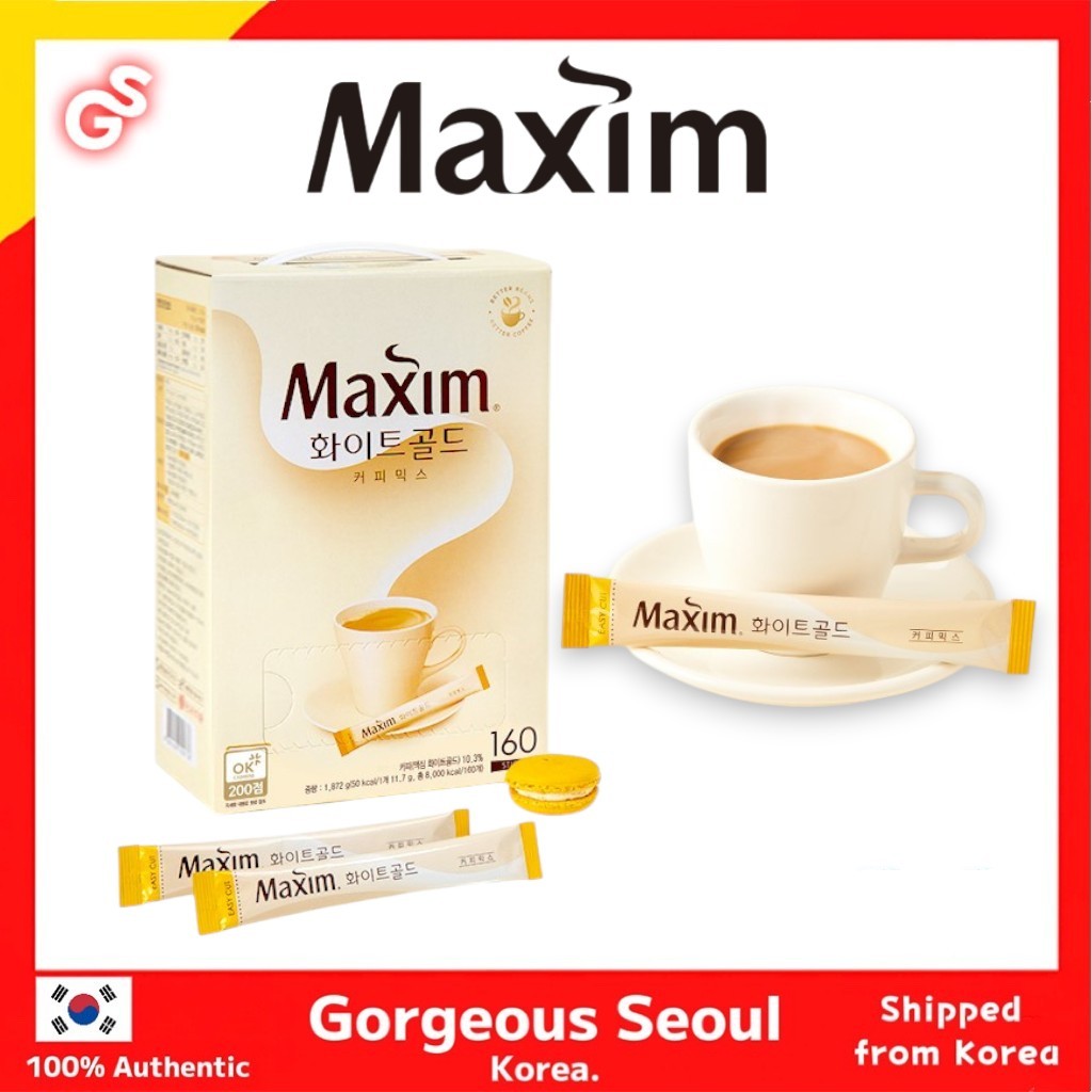 Maxim White Gold Instant Coffee /Korea Coffee | Shopee Singapore