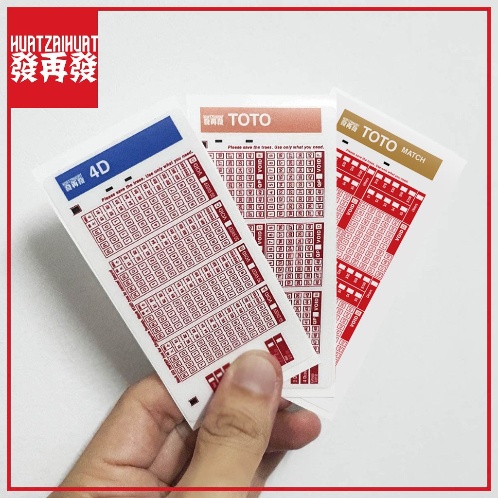 4D, Toto, Toto Match Design Stickers Combo 10cm x 5cm | Shopee Singapore