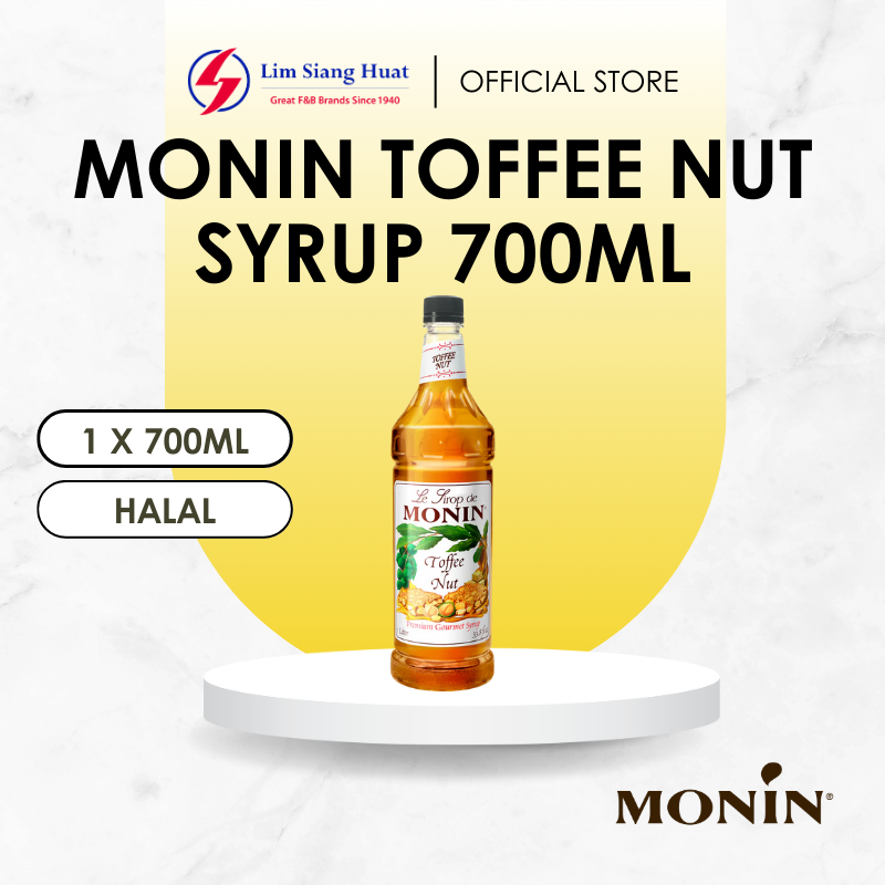 Monin Toffee Nut Syrup 700ml | Caramel Nut Coffee Syrup for Latte ...