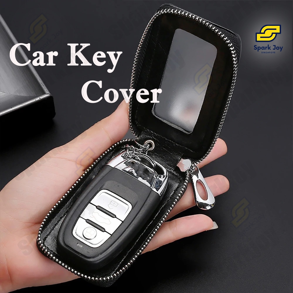 【SG】Universal Car Key Protector Bag Leather Key Cover Transparent ...