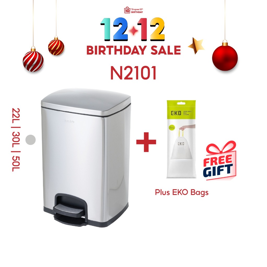 N2101 Dustbin | Multiple Sizes | Pedal Dustbin | Soft Closing | Trash ...