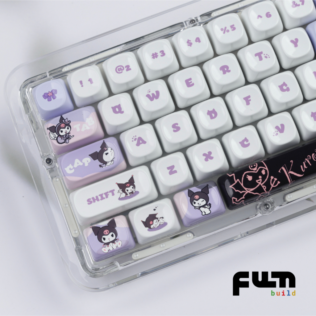 KUROMI Keycap Set | 140 Keys | MOA Profile | Glazed PBT | Dye ...