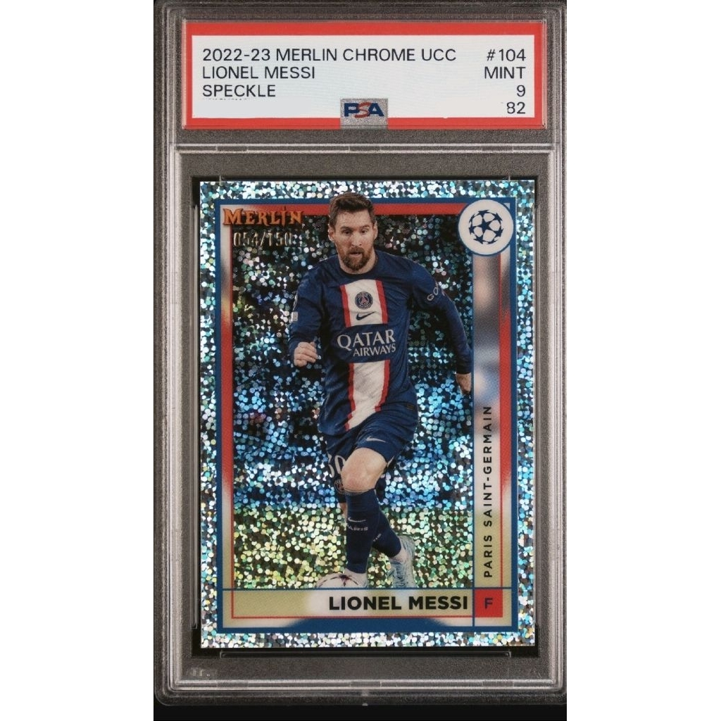 PSA 9 2022-23 Merlin Chrome UCC Lionel Messi Speckle /150 | Shopee ...