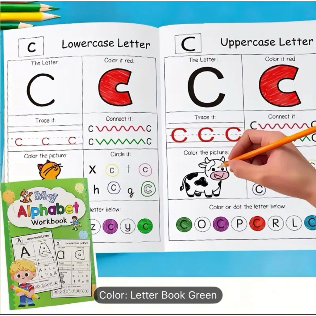 Alphabet Tracing Workbook A–Z | Uppercase & Lowercase Practice ...