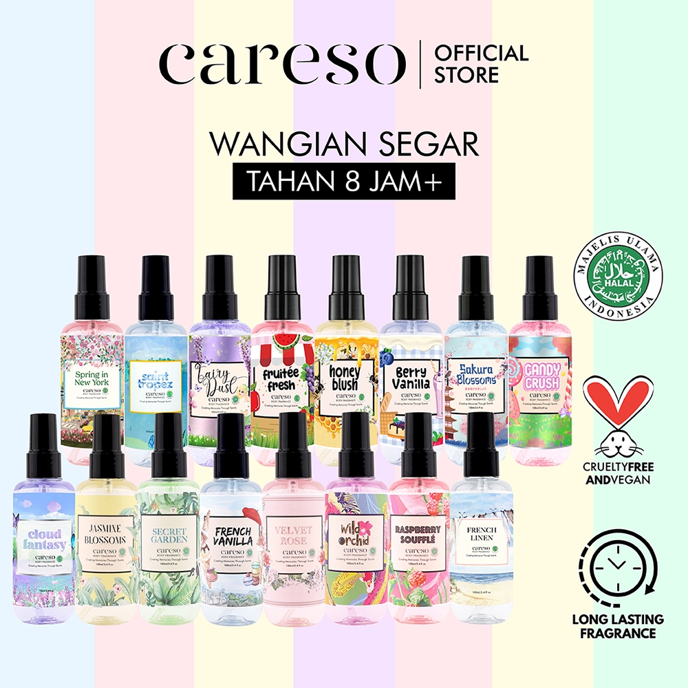 CARESO Body Fragrance 100ml | Body Mist | Halal Cert | Pewangi Badan ...