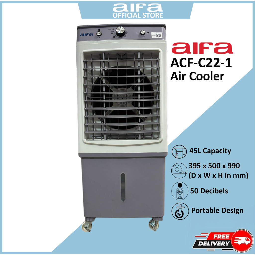 Aifa ACF-C22-1 Air Cooler, Portable Design, Wind Speed Distance ≈ 2m to ...