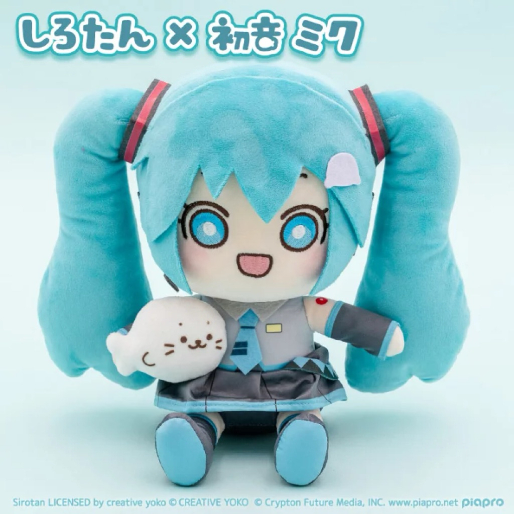Authentic Sirotan × Hatsune Miku Collaboration Plush Mascot 🩵 Cute 20cm ...