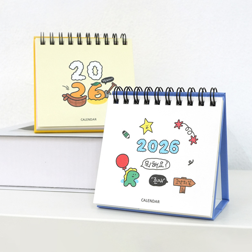 [Pinkfoot] 2026 Amumal Mini Desk Calendar｜14-Month K-style Calendar ...