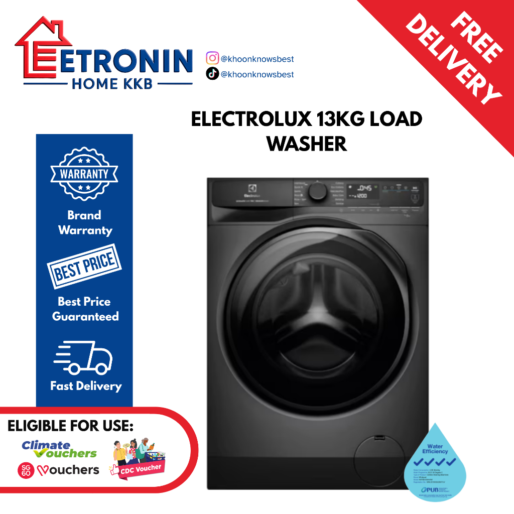 ELECTROLUX EWF1342R9SC FRONT LOAD WASHER ULTIMATECARE 900 INTELLIDOSE ...
