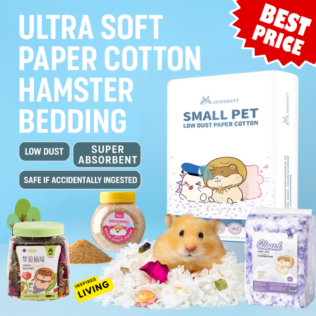 Hamster Bedding | Josanty Dust-Free Paper Cotton Bedding | Super ...