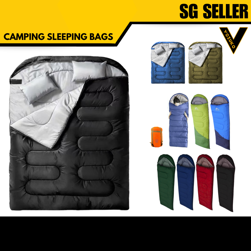 [SG SELLER] Self-Inflating Mattress Envelope Sleeping Bag with Hood ...