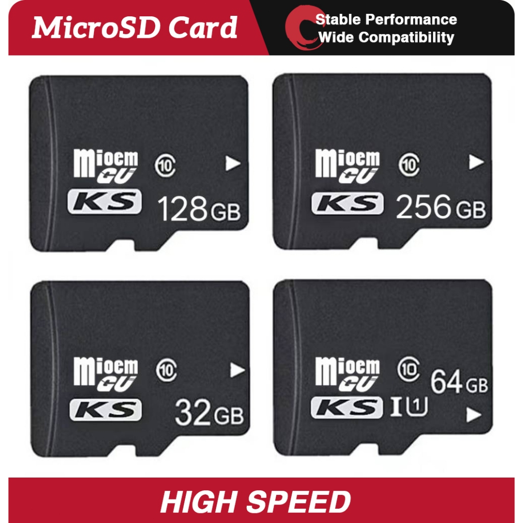 High-Speed microSD Card 32GB–256GB | Full HD Video Recording | Memory ...