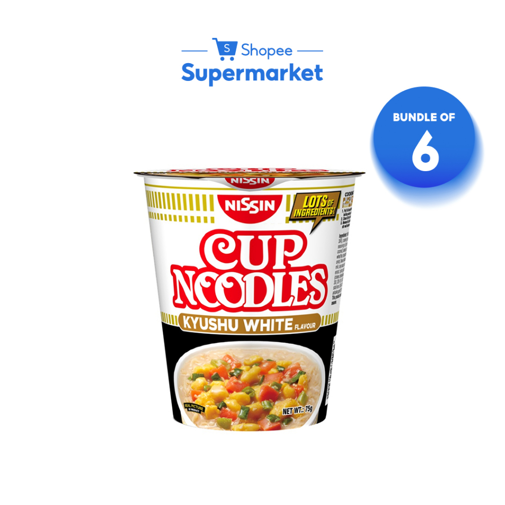 [Bundle of 6] Nissin Cup Noodles Kyushu White Instant Noodles (75g ...