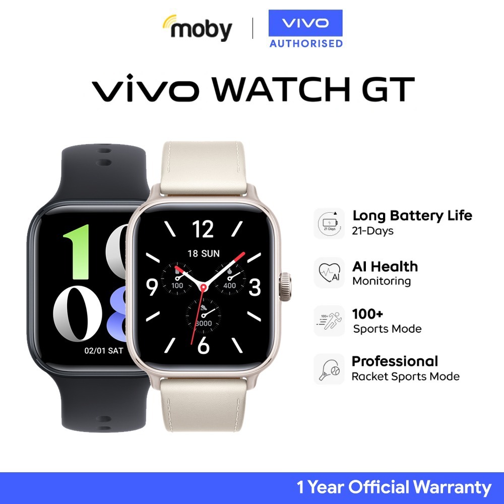 Vivo Watch GT Smartwatch 1 Year Official Warranty | Shopee Singapore