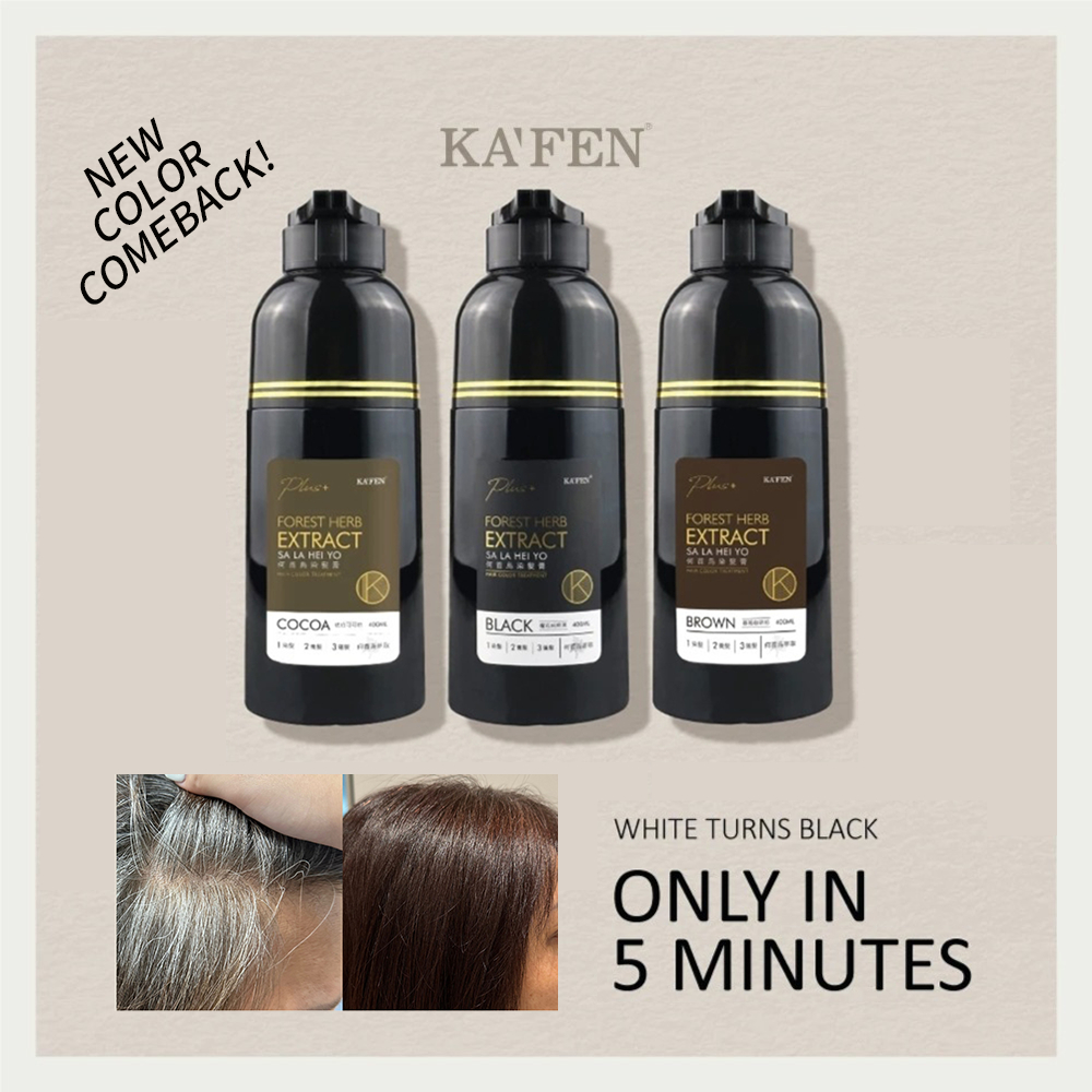 Xmas Sale！KAFEN Forest Herb Hair Color Treatment Dye Shampoo｜400ml ...