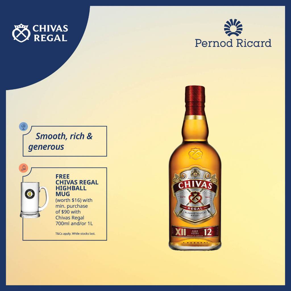 [Official Store] Chivas Regal 12 Year Old 700ml - New Edition Bottle ...