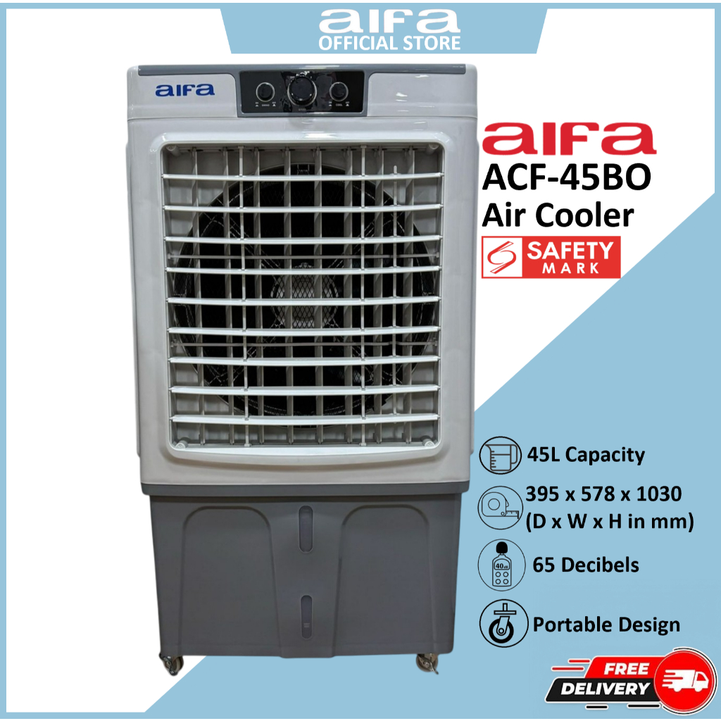 Aifa Air Cooler ACF-45BO, Wind Speed 10m/s, Distance ≈ 3m to 4m, Water ...
