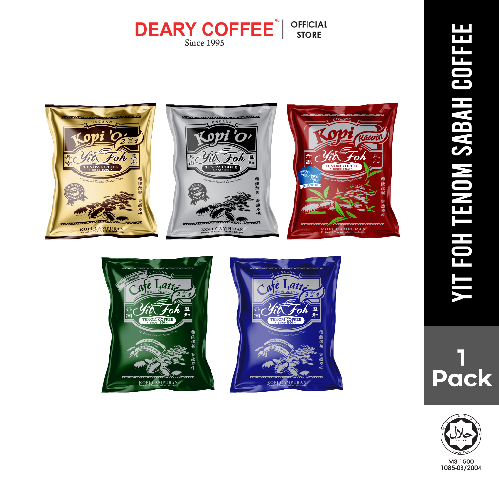 Yit Foh Tenom Sabah Coffee 沙巴咖啡 - Kopi O/Kopi O 2-In-1/Café Latte 2-In ...