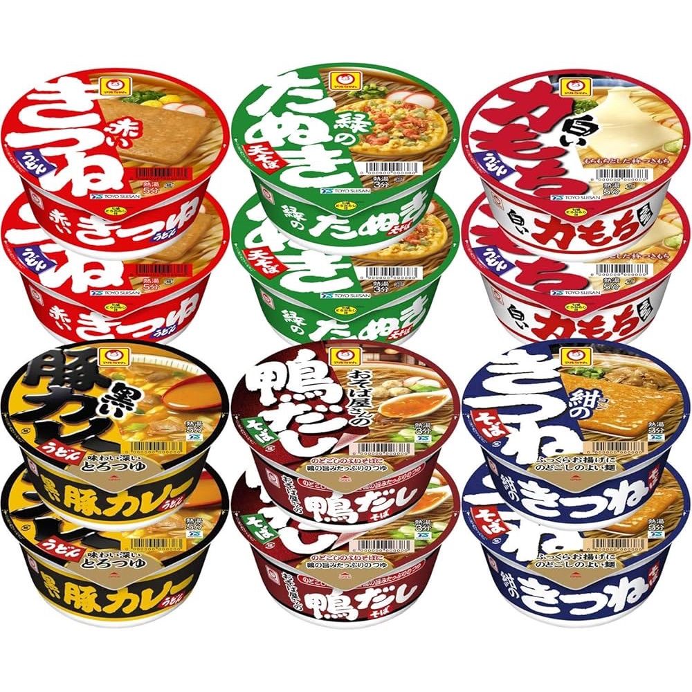 Maruchan Japanese-Style Noodles Colorful 6-Variety Set (12 cups total ...