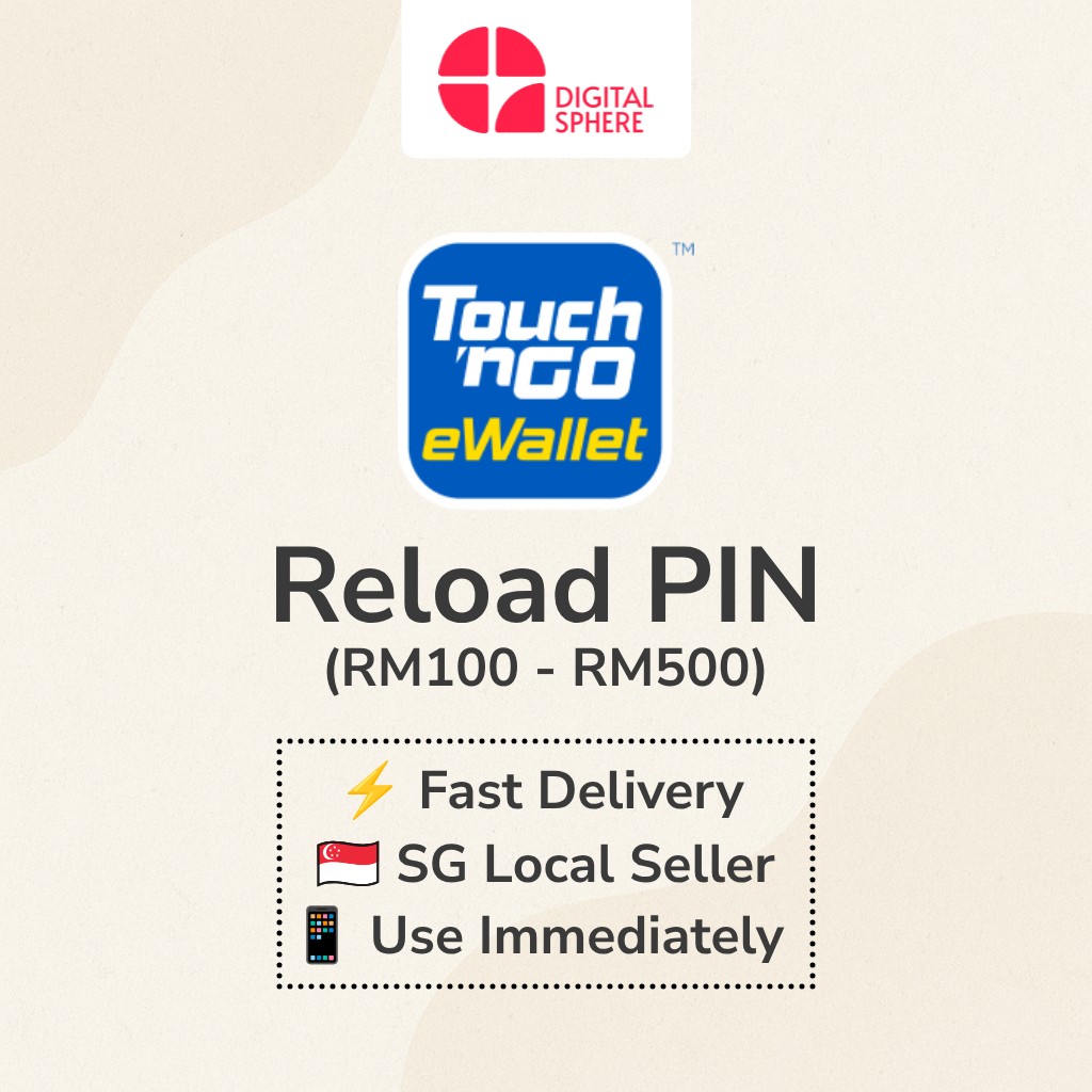 Touch 'n Go eWallet Reload PIN (RM100 - RM500) | Shopee Singapore