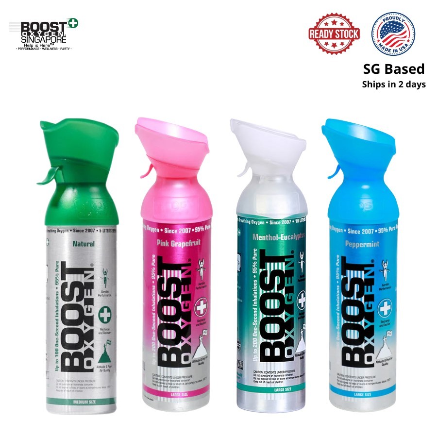 Boost Oxygen Large 9L (4 bottles, Flavours - Sport Orange, Menthol ...
