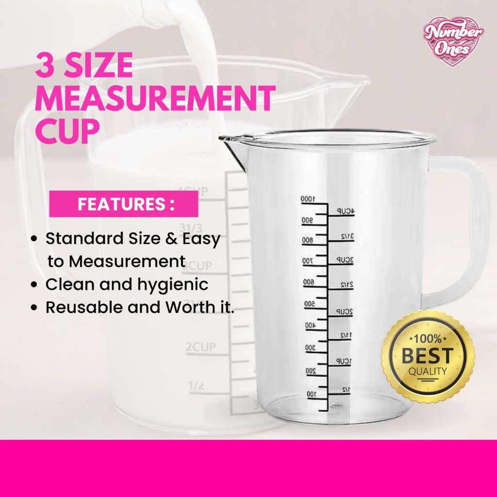 【SG READY STOCK】4 Size Measurement Cup 4大小量杯 / Baking / Yum Yum Kitchen ...