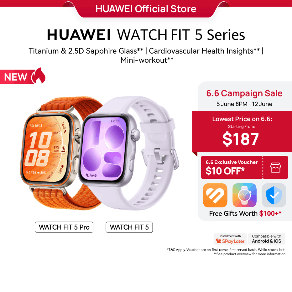 HUAWEI WATCH FIT 5 Series Smartwatch | Large LTPO AMOLED Display ...