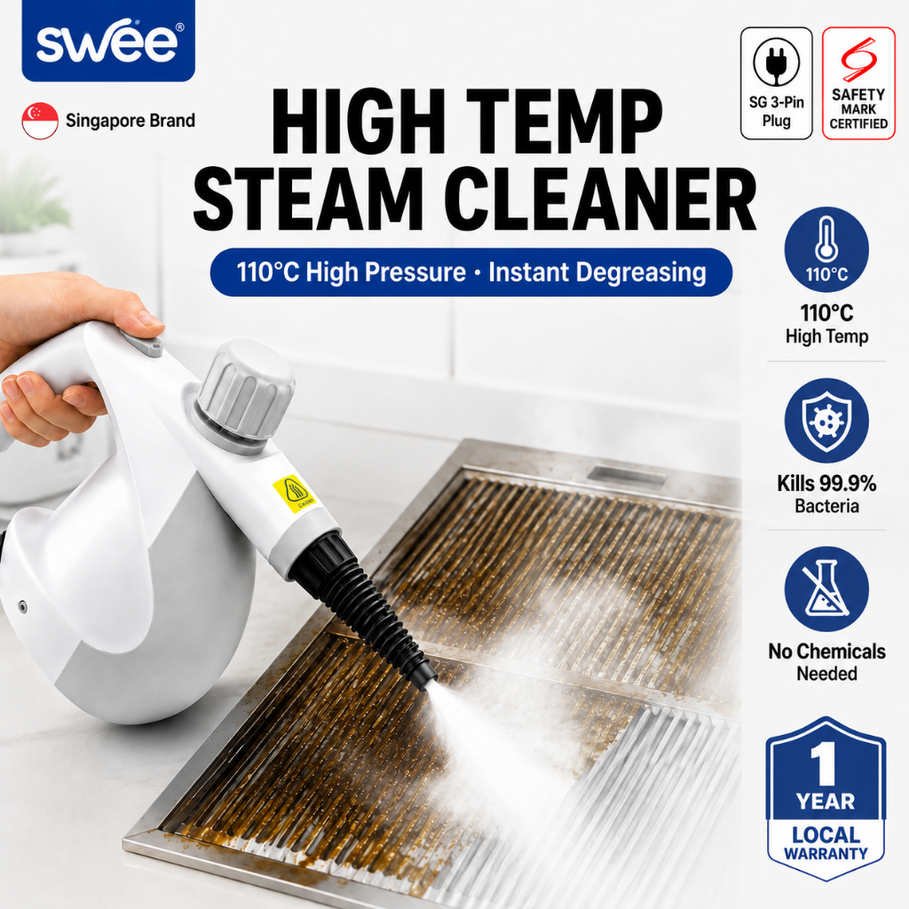 IUIGA High Temp Steam Cleaner 110°C Kitchen Grease Cleaner | SG 3-Pin ...