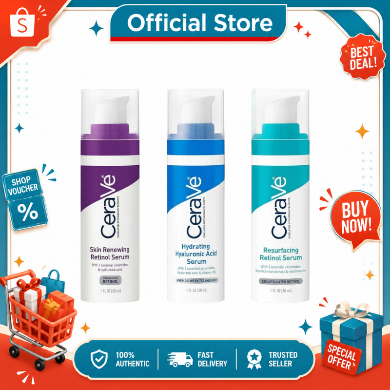 C•e•r•a•V•e Serum Trio Set 30ml | Retinol + Hyaluronic Acid ...