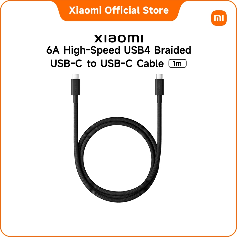 Xiaomi 6A High-speed USB4 Braided USB-C to USB-C Cable (1m) | Shopee ...