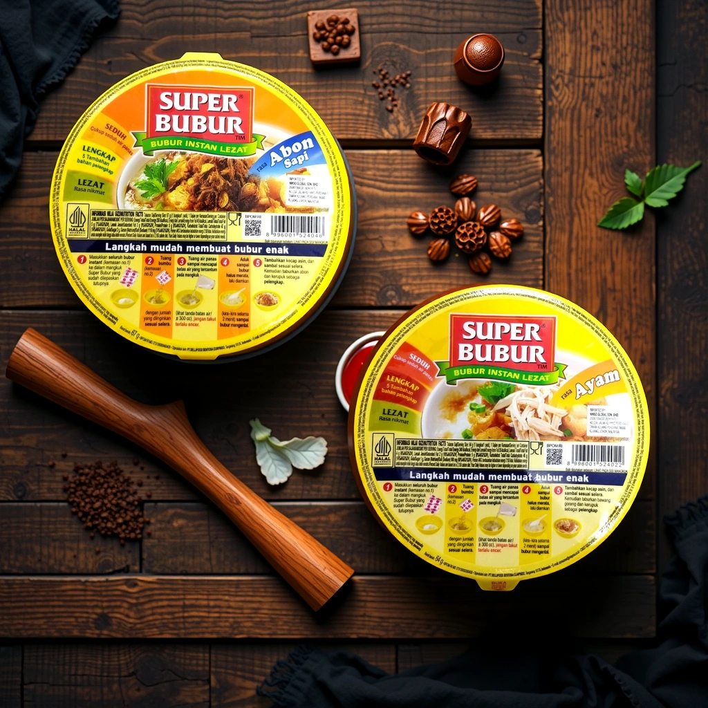 🍲 Super Bubur Instant Porridge – Ayam & Abon Sapi | Shopee Singapore