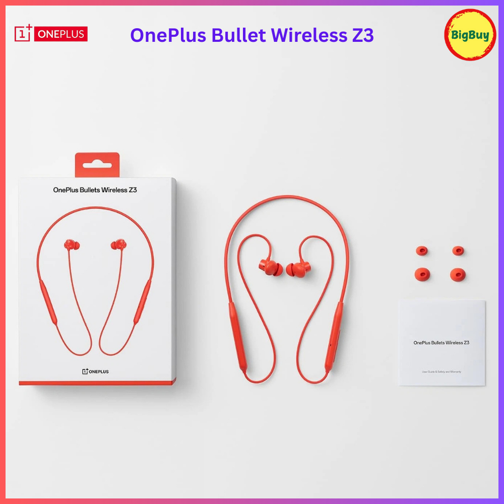 OnePlus Bullets Wireless Z3 - 12.4mm Drivers- 3D Spatial Audio- Water ...