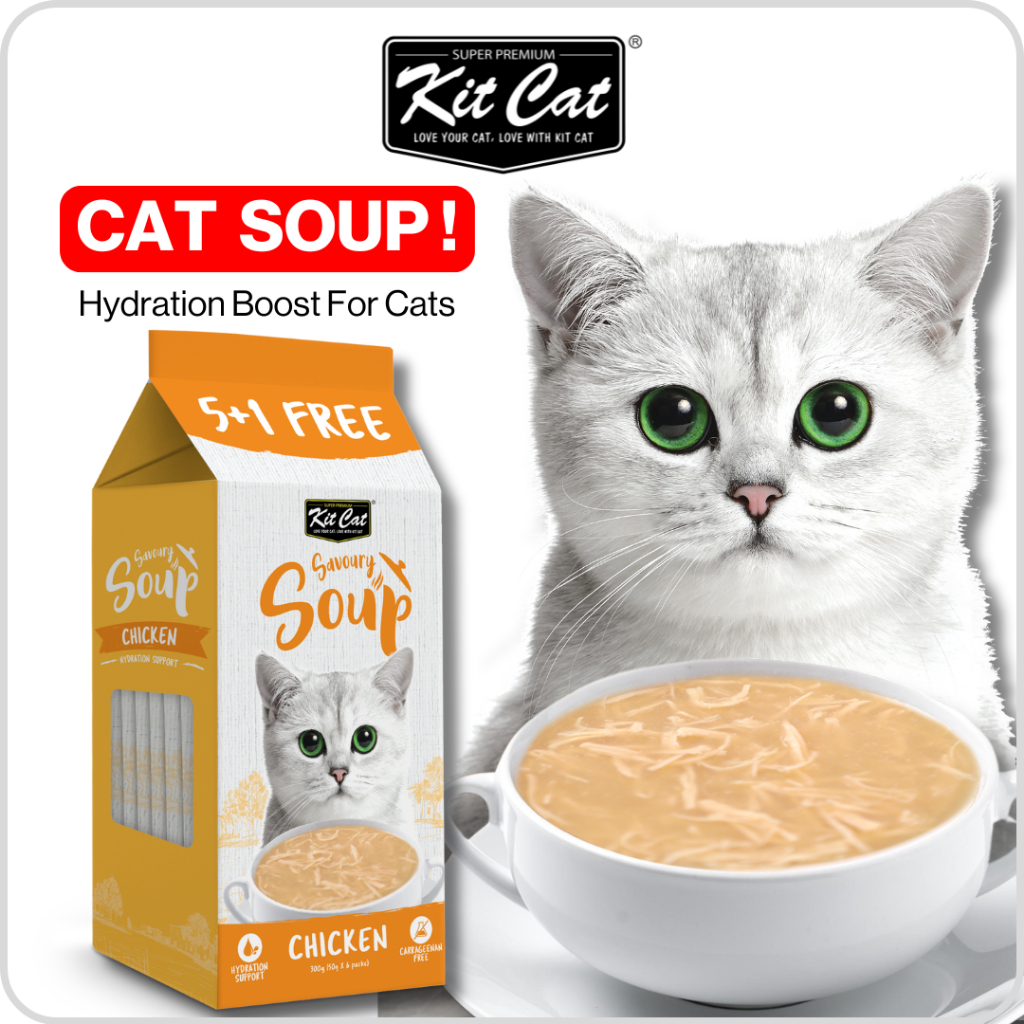 Kit Cat Savoury Soup Wet Food Pouches for Cats (50g x 6) | Shopee Singapore