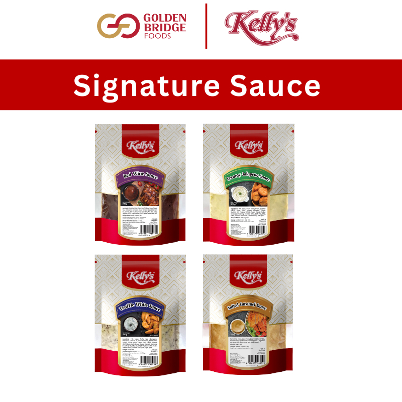 Kelly's Truffle White/ Red Wine/ Salted Caramel/ Creamy Jalapeno Sauce ...