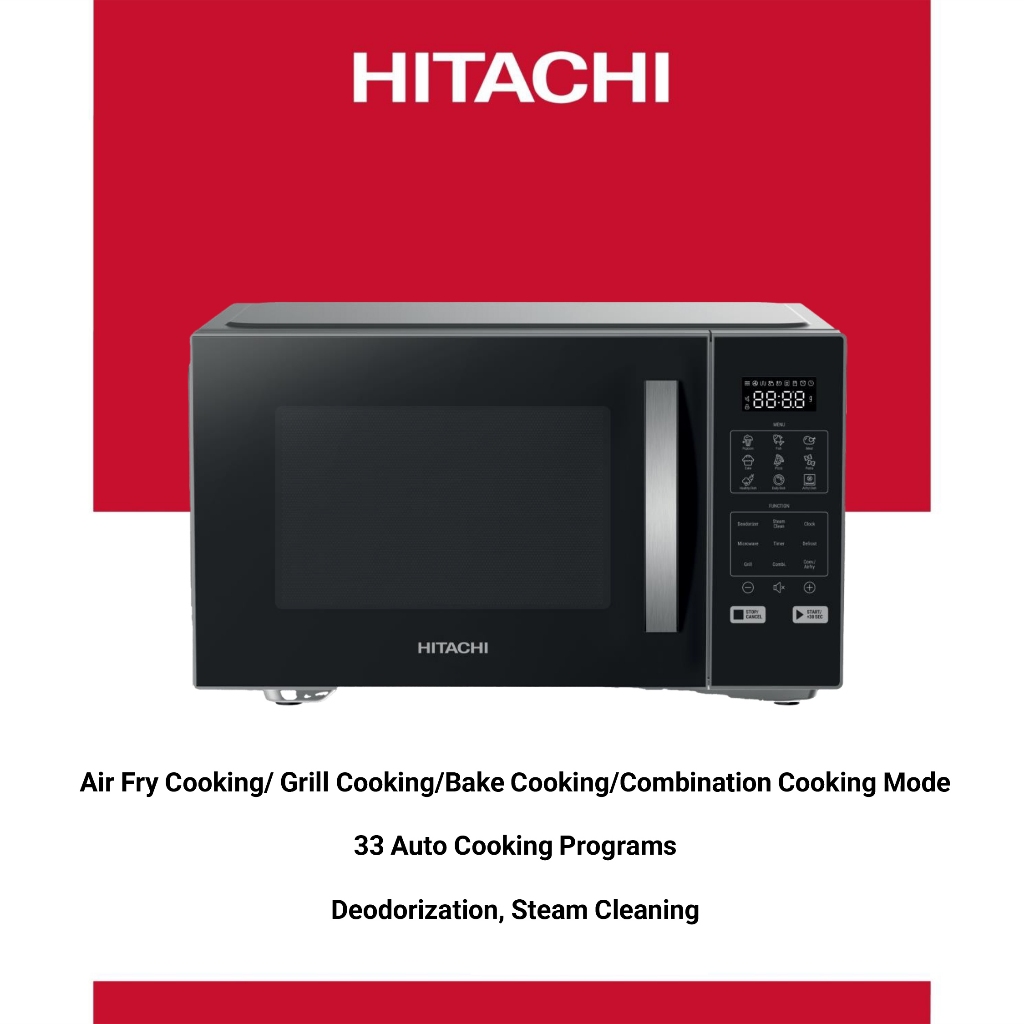 Hitachi Microwave with AF Cooking 27Litres HMR-DA2713 SLBK | Shopee ...