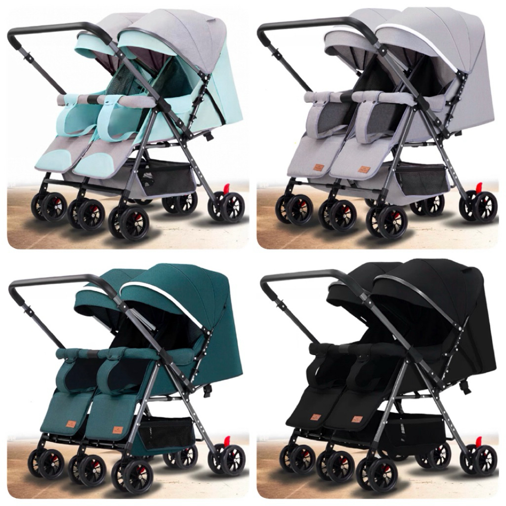 SG SELLER~ Ready Stock Reversible Side By Side Twin Double Stroller ...