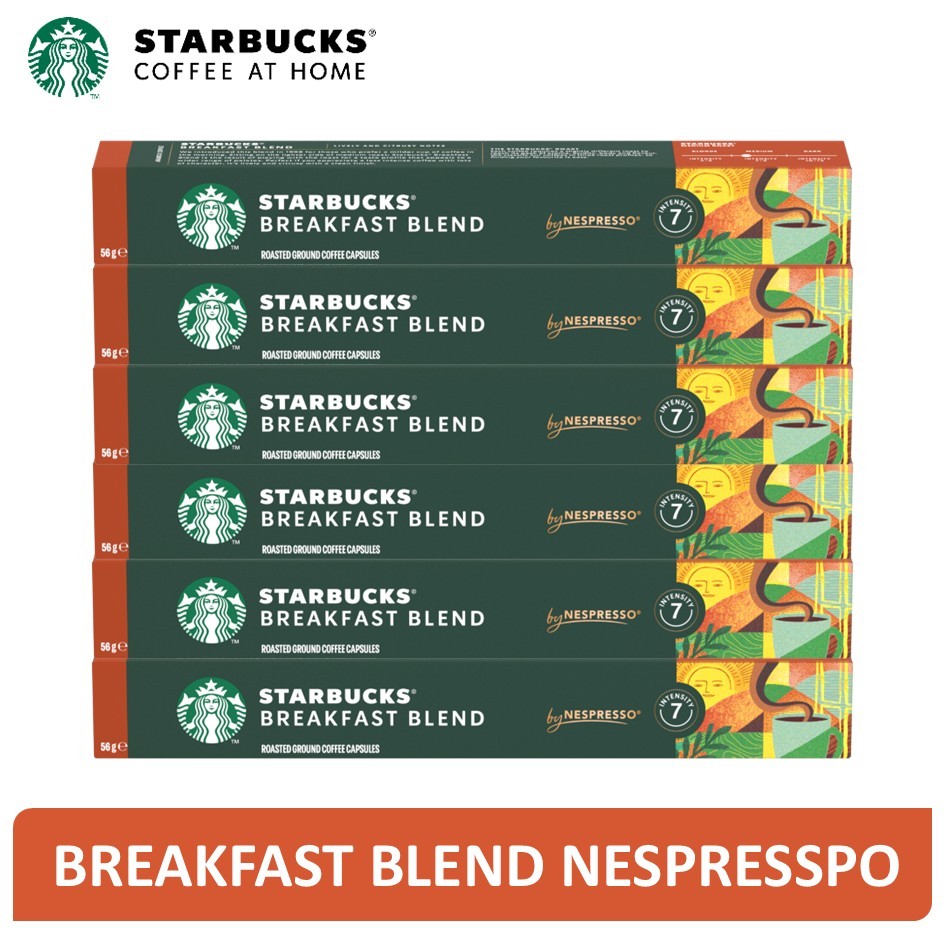 Starbucks Breakfast Blend by NESPRESSO Coffee Capsules / Coffee Pods 10 ...