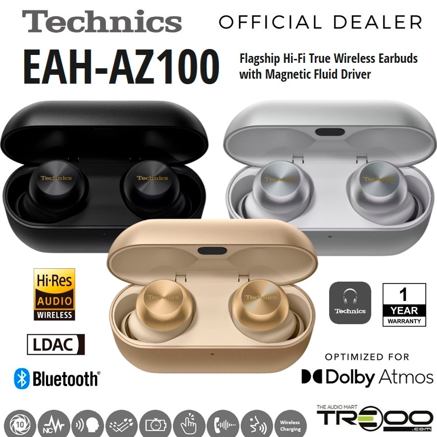 Technics EAH-AZ100 (AZ100) True Wireless Bluetooth Dolby Atmos Noise ...