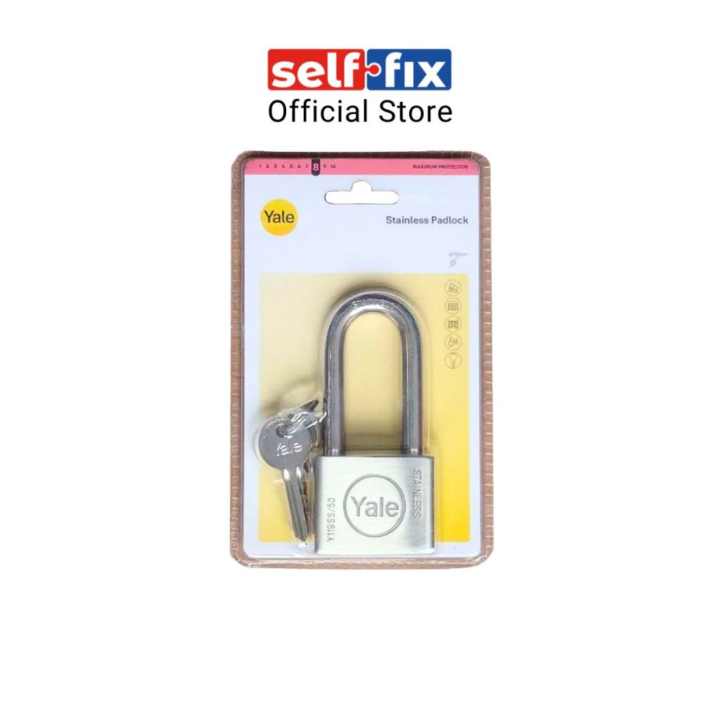 Yale Y119SS Series Stainless Steel Padlock with 5 Keys | Shopee Singapore