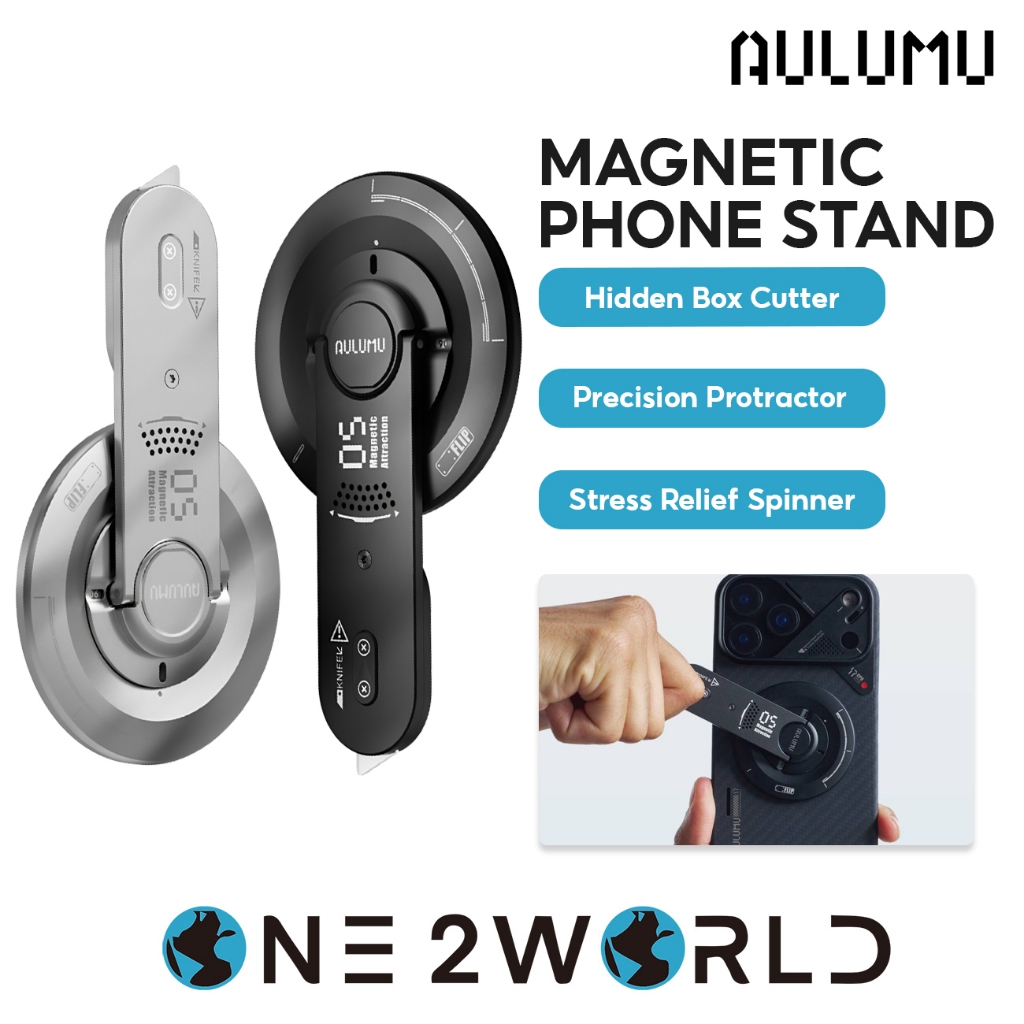 AULUMU G05 Air 5-in-1 Magnetic Phone Stand with Hidden Box Cutter ...